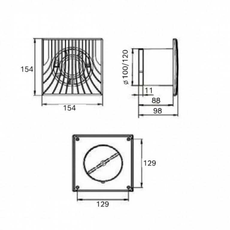 VENTILATOR BOSH FAN 120 1300W