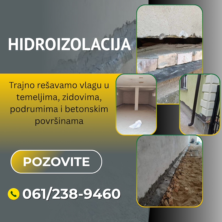 Izolacija i hidroizolacija vlažnih kuća i temelja