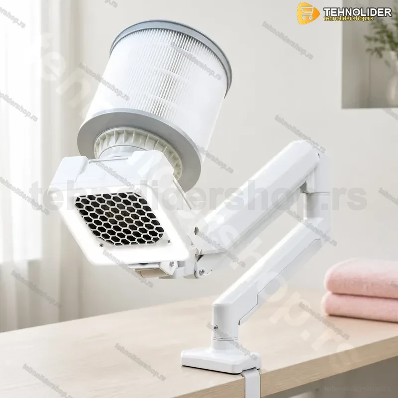 Profesionalni Aspirator za Nokte sa HEPA Filterom i LED Lampom 40W – Stoni Usisivač Prašine za Manikir i Pedikir