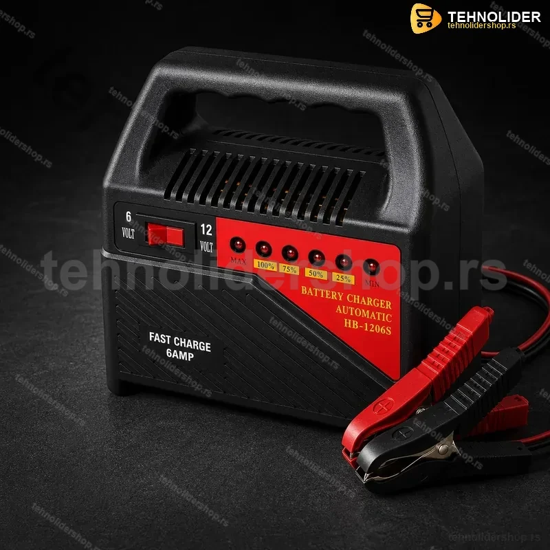 Pametni Punjač za Akumulator 12V 6A – Automatski Auto Punjač za AGM, GEL i Olovne Baterije