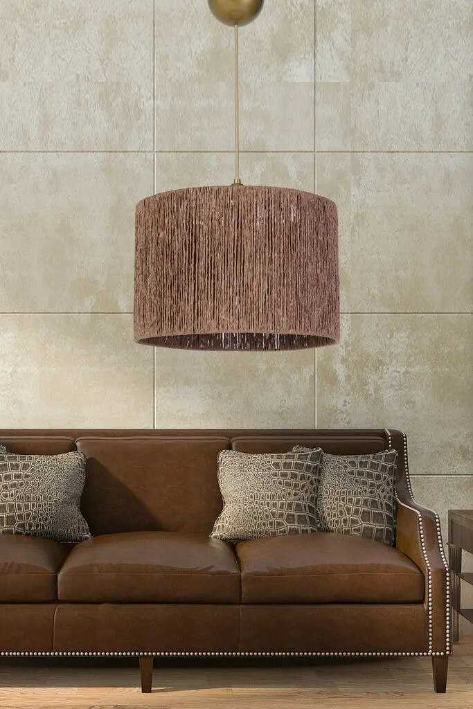 Opviq Luster YL241, 20cm, 30 cm, E27, 60 cm Kabl, Braon