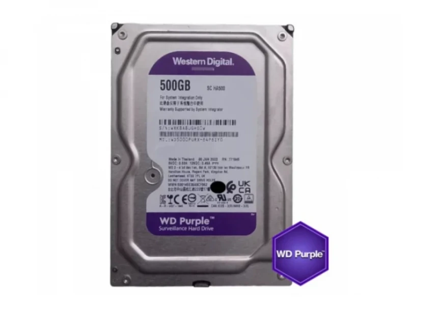Hard disk 500GB SATA3 Western Digital 16MB WD5000PURX Purple