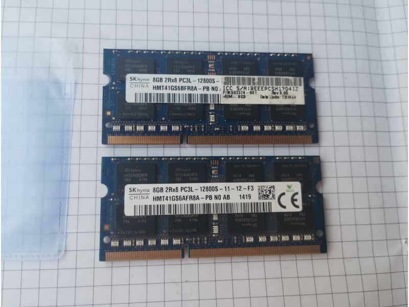 DDR3 ram memorija 16gb 2 x 8 gb SK Hynix FABRICKI PAR