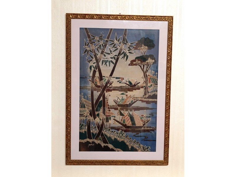 Batik, uramljeno 85x60