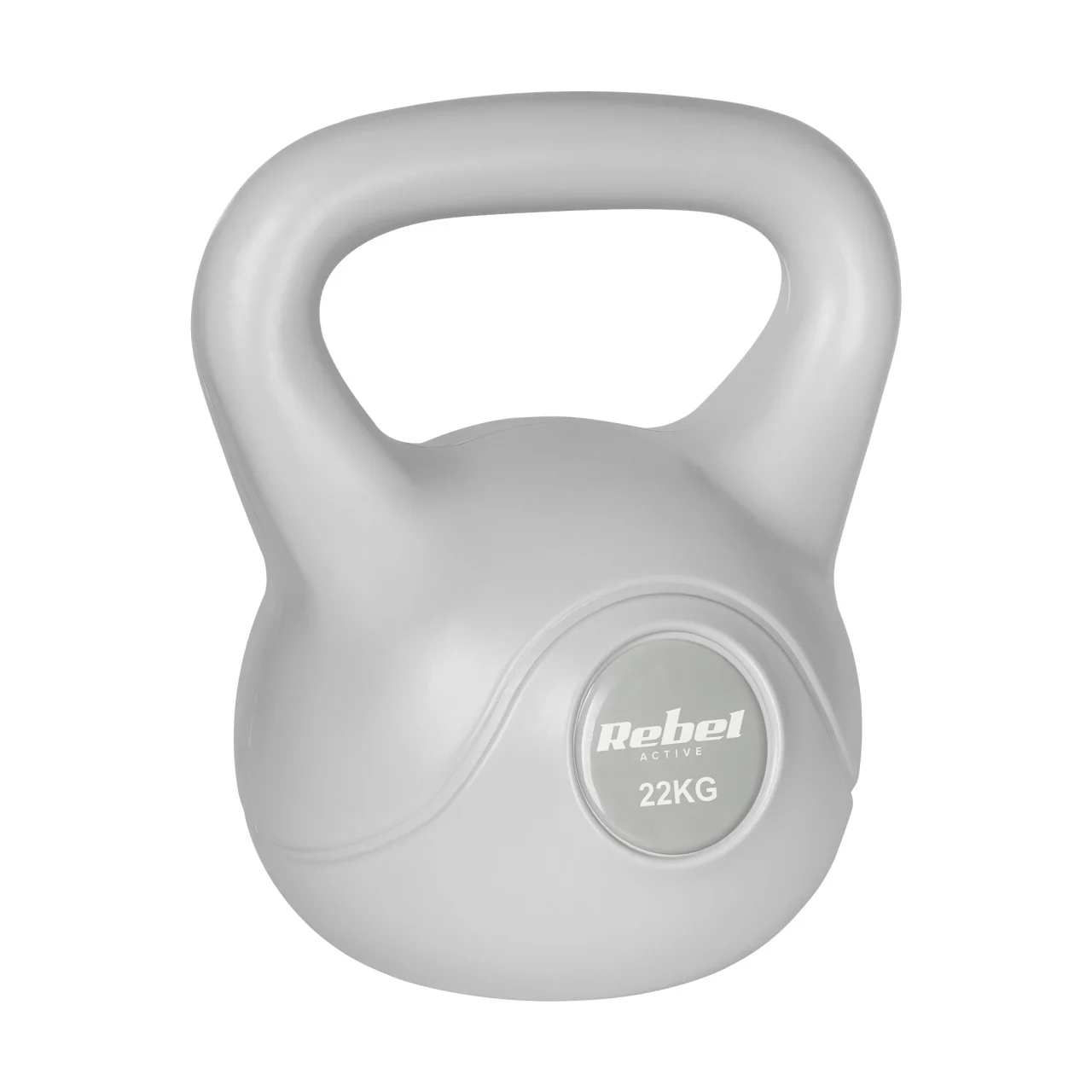 REBEL ACTIVE Bitumenski kettlebell girja teg sivi 22kg RBA-2322G-22