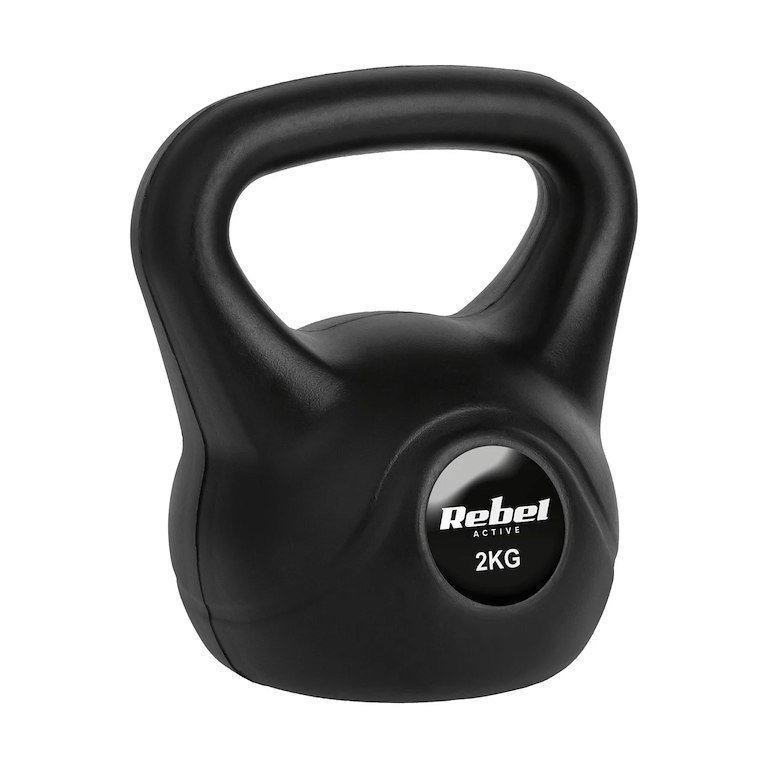 REBEL ACTIVE Bitumenski kettlebell teg crni girja 2kg RBA-2311
