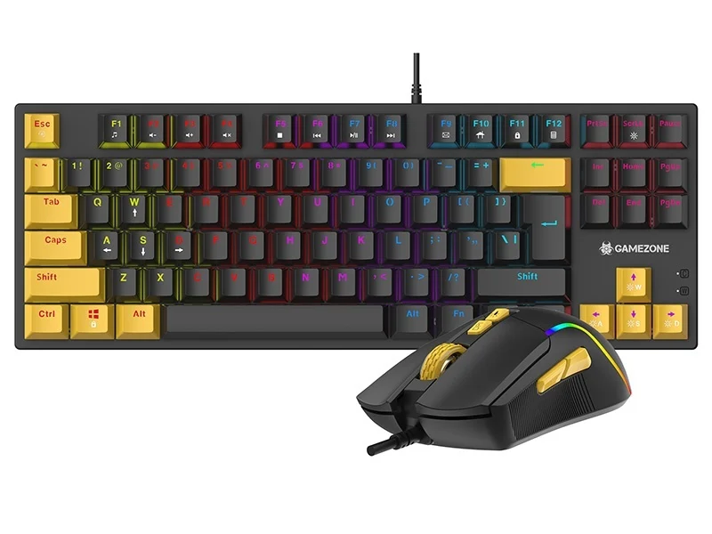 GAMEZONE Gaming set mehanicka tastatura I mis crno-zuti 7200dpi HORNET87 by Tracer