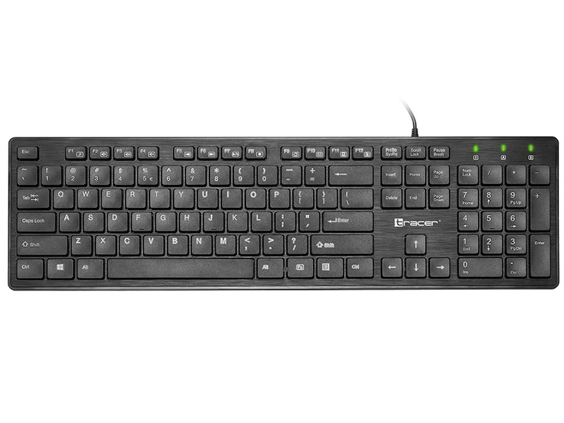 TRACER Standardna USB tastatura low profile keys US layout crna Ofis