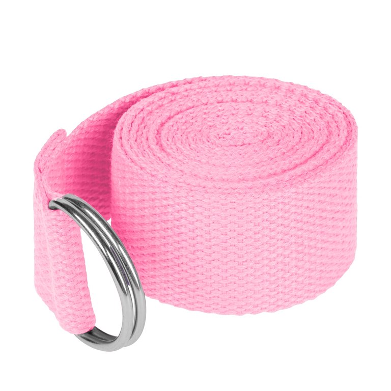 REBEL ACTIVE Kaiš i traka za jogu i istezanje roze RBA-3007-PK