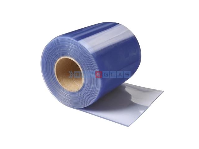 Plavo providna antistatična PVC trakasta zavesa 200 × 2 mm