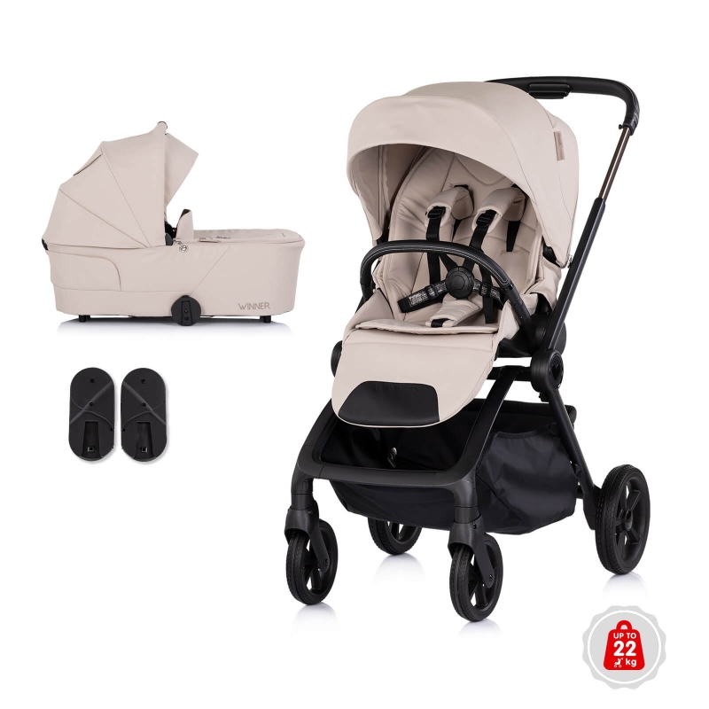 CHIPOLINO WINNER KOLICA 4U1 BUNDLE SET LATTE