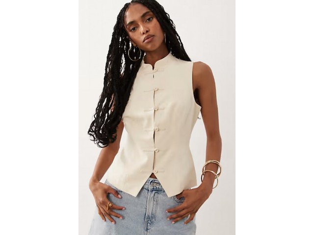 INFAM Luksuzni Prsluk-Bluza od 100% Lana (M)