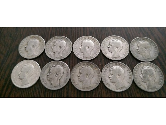 Srebrnjaci Kraljevine Srbije 10 x 1 dinar 1897.