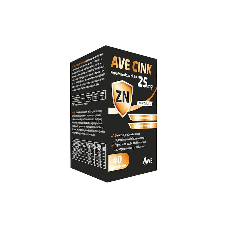 AVE Cink 25 mg 40 Tableta