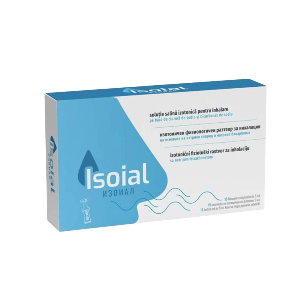 Isoial Fiziološki Rastvor za Inhalaciju u Ampulama sa Dodatkom Natrijum Bikarbonata 15x5 mL