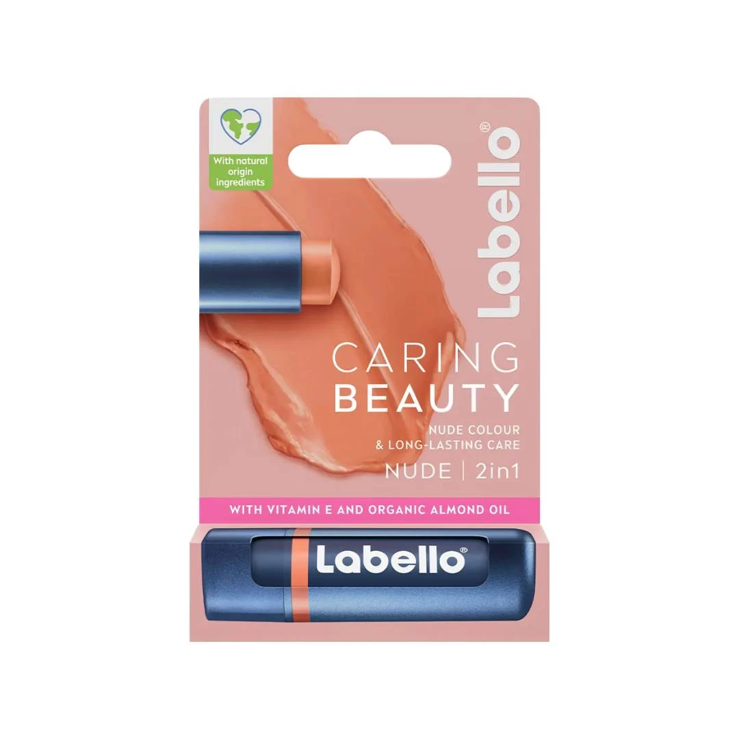 NIVEA Labello® Caring Beauty 2u1 Balzam za Usne u Boji NUDE 4.8 g