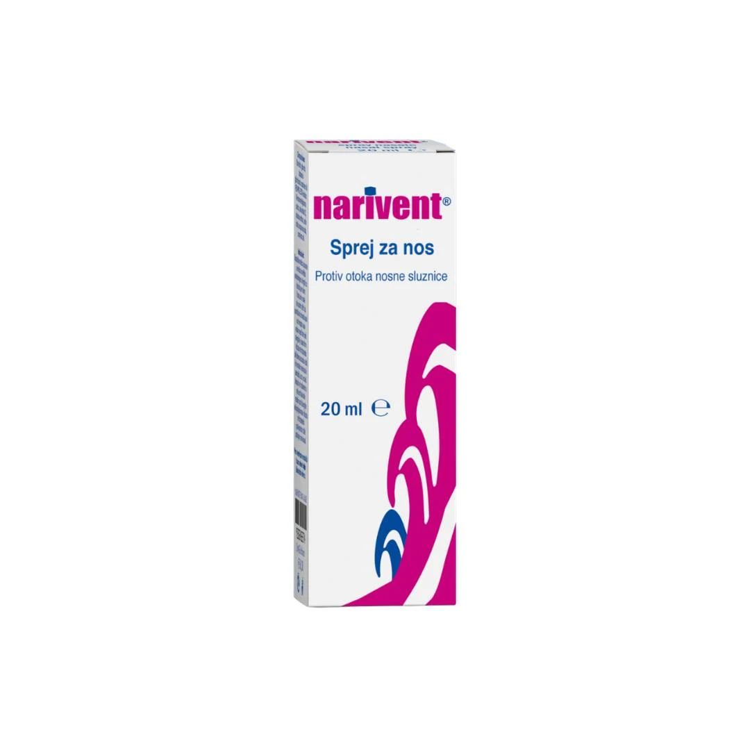 Narivent Sprej za Nos Protiv Otoka Nosne Sluznice 20 mL