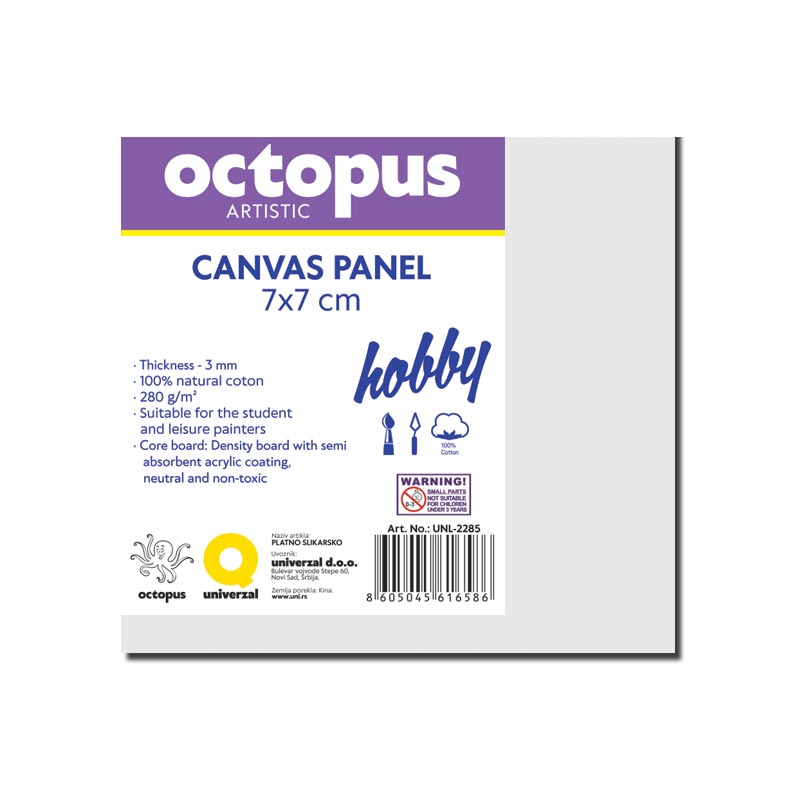 PLATNO SLIKARSKO PANEL OCTOPUS 7x7cm HOBBY 280g UNL-2285