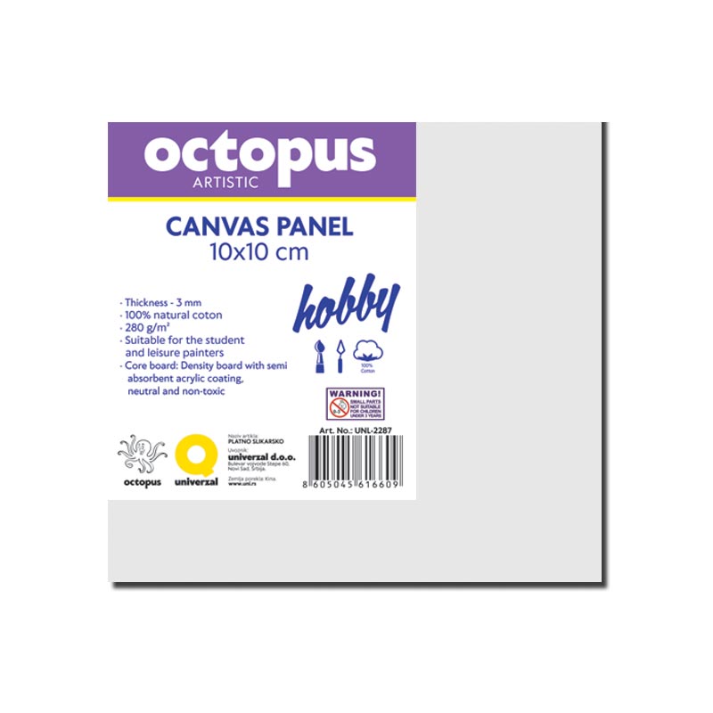 PLATNO SLIKARSKO PANEL OCTOPUS 10x10cm HOBBY 280g UNL-2287