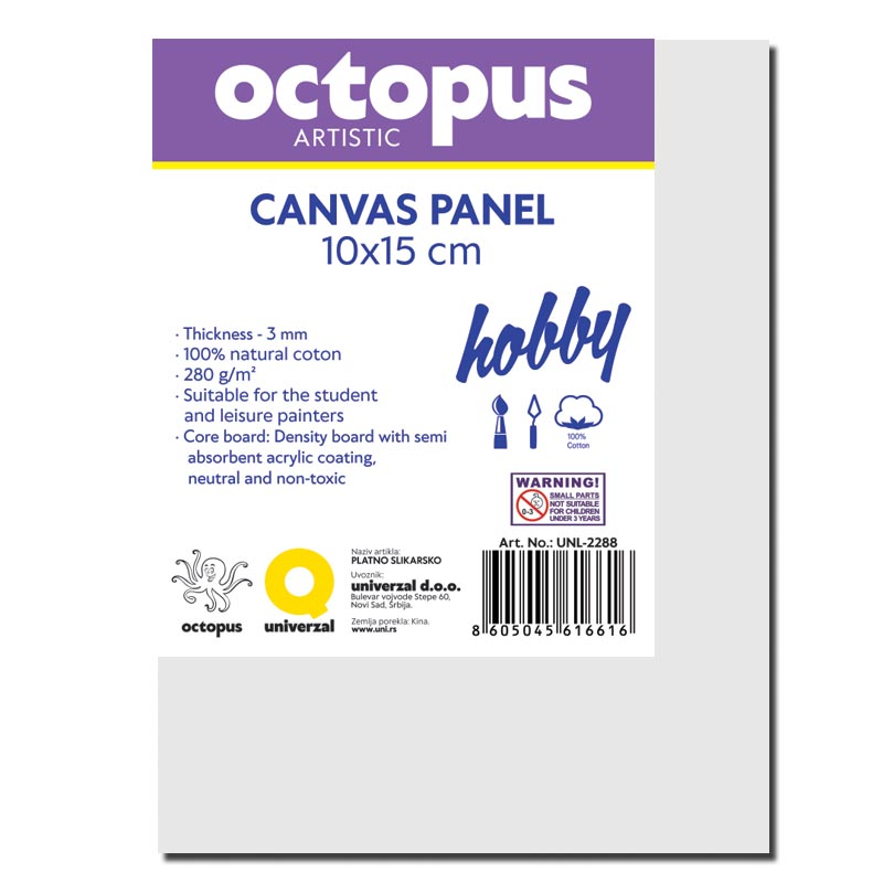 PLATNO SLIKARSKO PANEL OCTOPUS 10x15cm HOBBY 280g UNL-2288