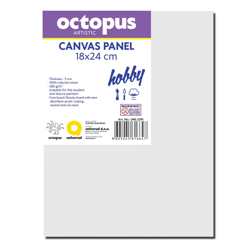 PLATNO SLIKARSKO PANEL OCTOPUS 18x24cm HOBBY 280g UNL-2291