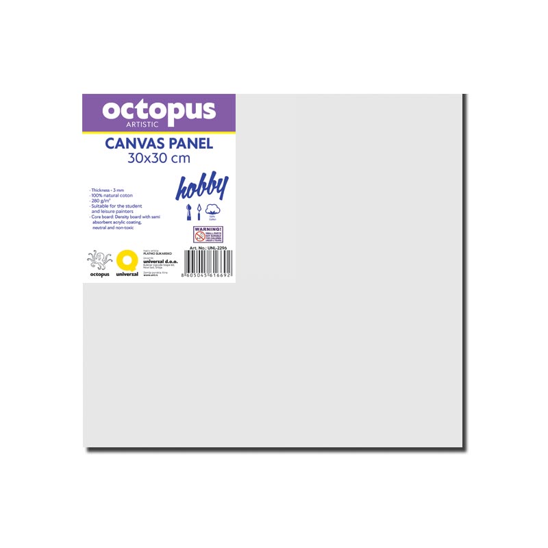 PLATNO SLIKARSKO PANEL OCTOPUS 30x30cm HOBBY 280g UNL-2296