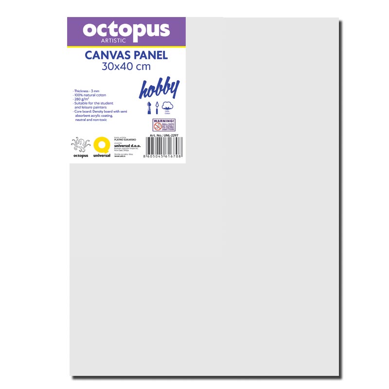 PLATNO SLIKARSKO PANEL OCTOPUS 30x40cm HOBBY 280g UNL-2297