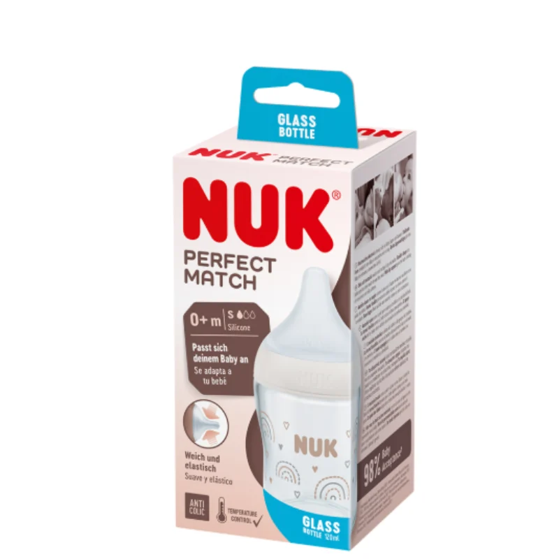 Nuk flašica staklena Perfect Match sa indikatorom temperature 747137