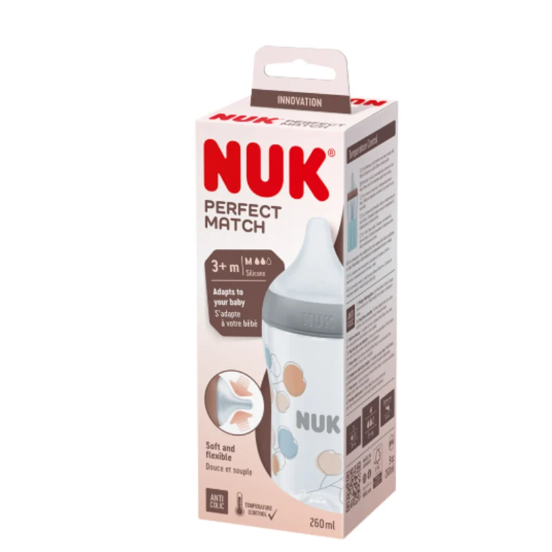 Nuk flašica plastična Perfect Match sa indikatorom temperature 742031