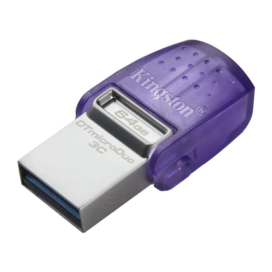 USB Flash Kingston DTDUO3CG3/64GB,3.2, 64GB, USB-C USB-A, Boja ljubičasto/srebrna