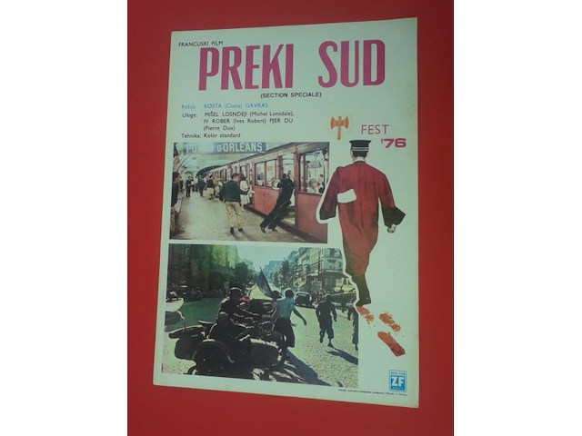 FILMSKI PLAKAT -  PREKI SUD (1976)