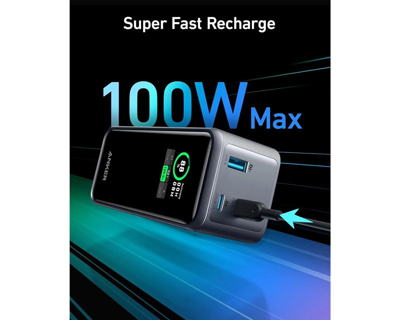 ANKER Prime 20000mAh, 200W, Power Bank za laptop crni