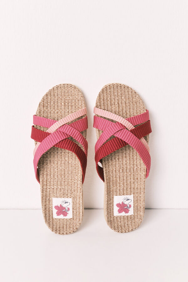 Mehrfarbige Riemchensandalen