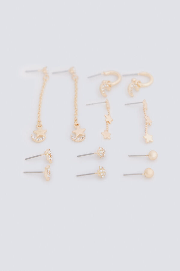 Goldene Ohrringen-Set