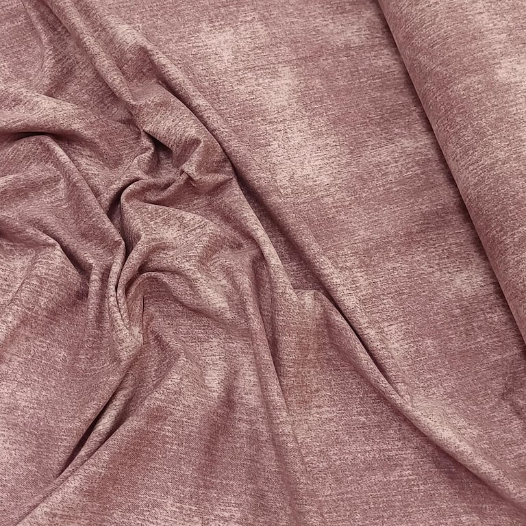 Premijum pamuk žersej ispran efekat štampe bledo slez roze