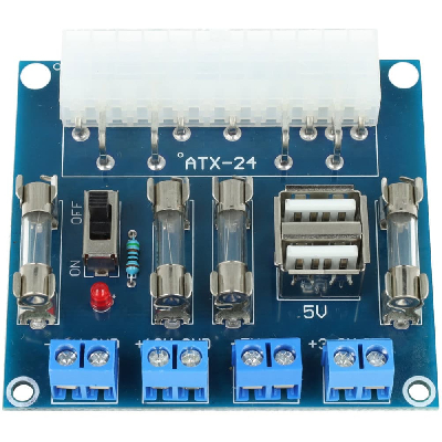 ATX adapter M28W HU-M28W Desktop PC Power ATX Transfer Board za 3,3V, 5V i 12V DC napone
