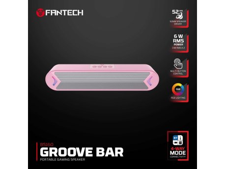 FANTECH Bluetooth zvučnik BS160 GROOVE BAR pink