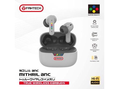 FANTECH Bluetooth slusalice TX4 Mithril ANC Super Maxfit sive