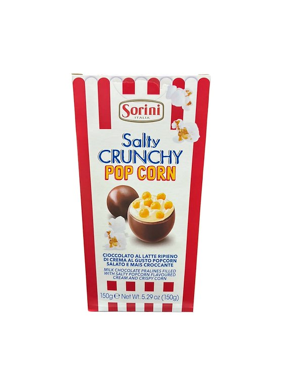 PRALINE SALTY CRUNCHY POP CORN SORINI 150G