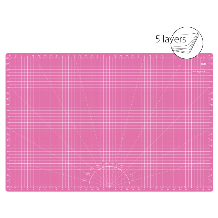 Nepovrediva podloga (ploča ) za krojenje 90 cm x 60 cm roze boje