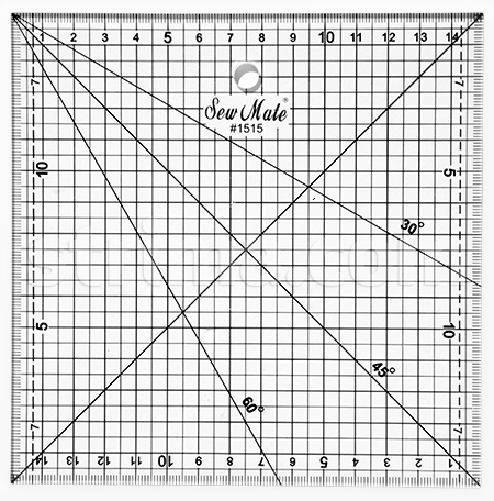 Lenjir za patchwork 15cm x15 cm
