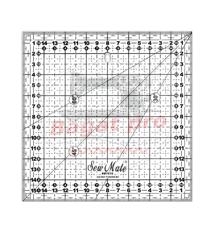 Lenjir za patchwork 16 cm x16 cm
