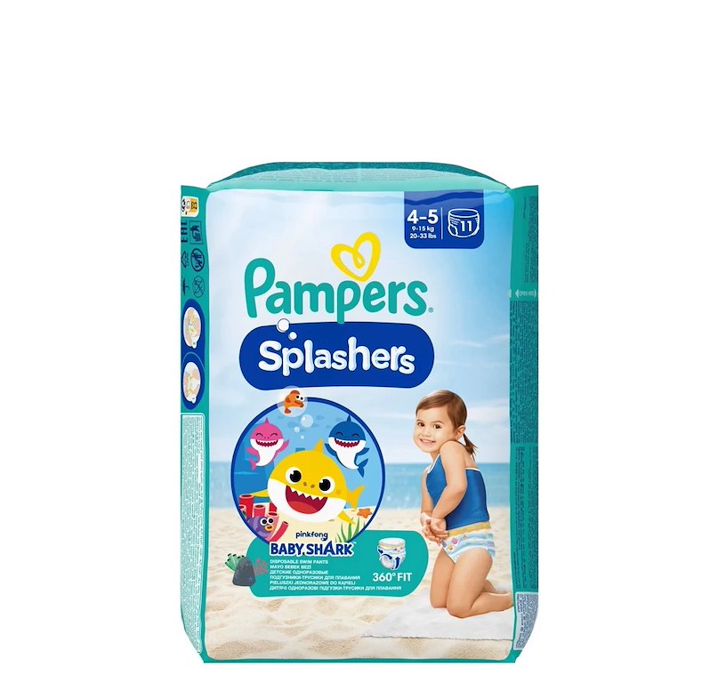 PAMPERS GAĆICE SPLASHERS 4 MAXI 11KOM
