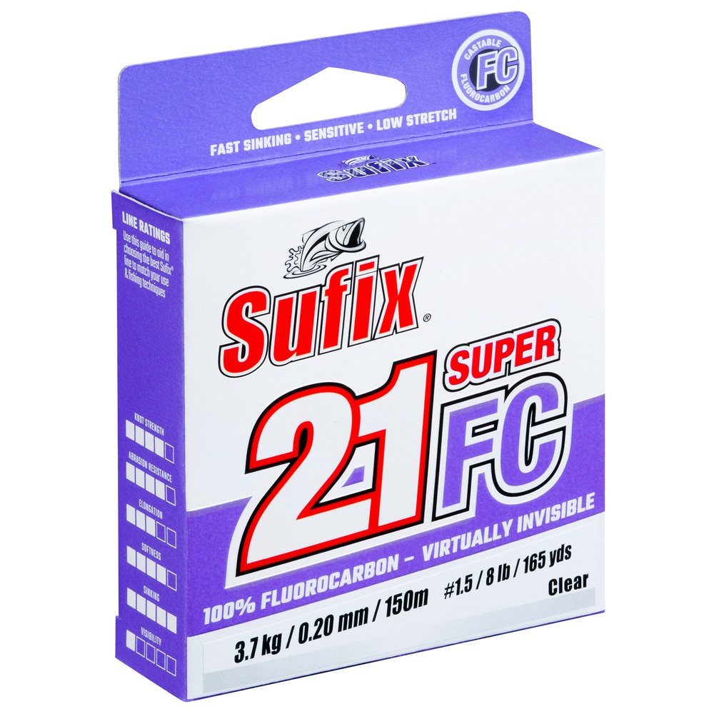 SUFIX SUPER 21 FLUOROCARBON 150M / CLEAR