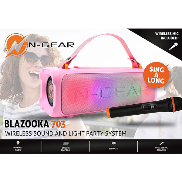 Zvučnik i mikrofon 703 pink Blazooka N-Gear NG23150