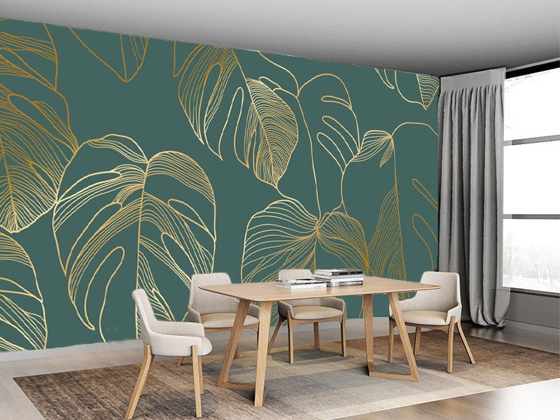 Tirkizni listovi sa zlatom