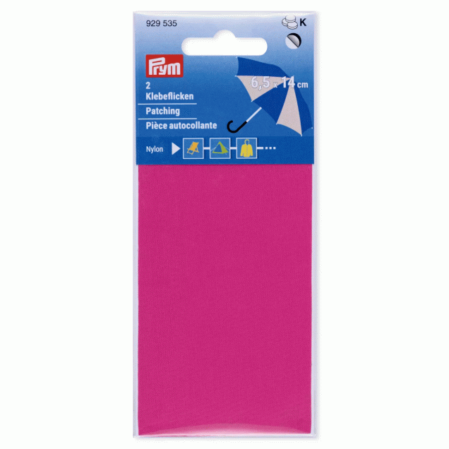 Klebeflicken Nylon 6,5x14cm pink 2St