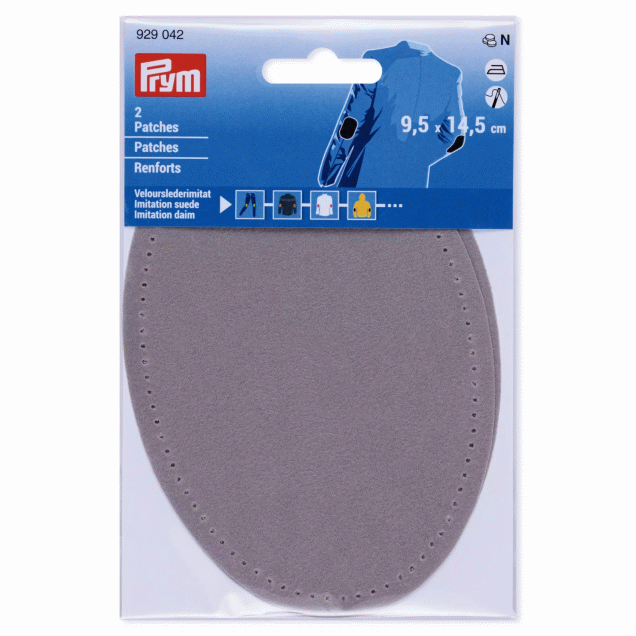 Zakrpe velur-imitacija kože 10x14 sv.siva