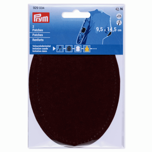 Zakrpe velur-imitacija kože 10x14 t.braon