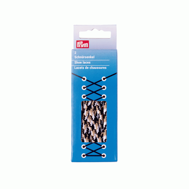 Pertle okrugle Outdoor 5mm 150cm crne/bele/bež